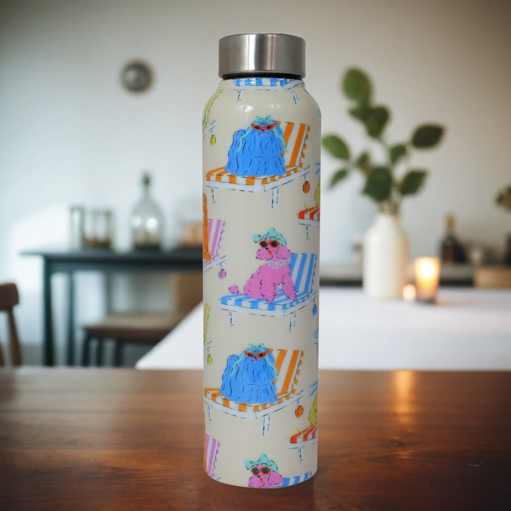 Handcrafted Eco-Friendly Meenakari Steel Bottle(1L)